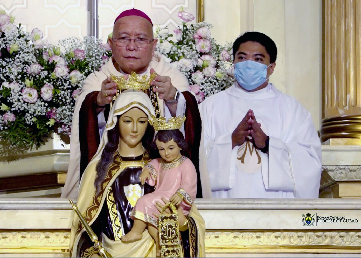 Imahe ng Our Lady of Mt. Carmel sa Diocese of Cubao, kinoronahan ...