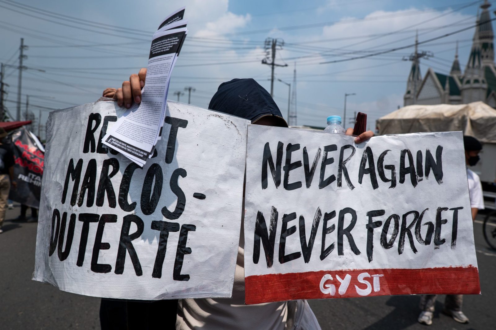 Victims of rights abuses, activists hold protests during Marcos Jr.'s ...