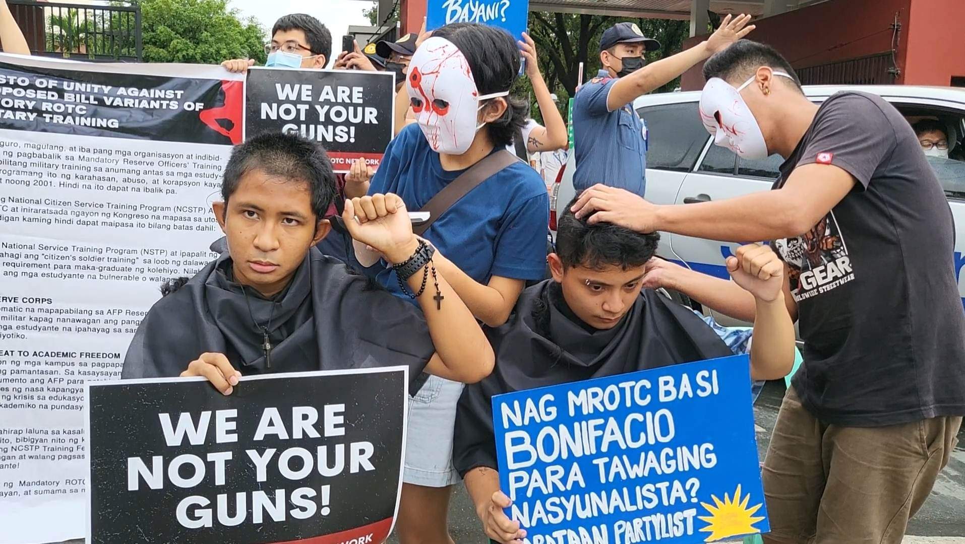 Christian youth activists shave heads to protest mandatory military ...