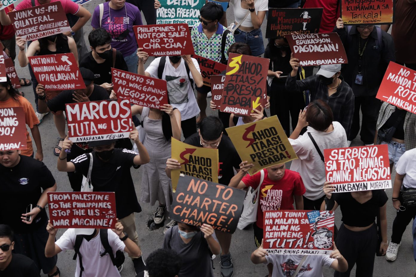 Marcos' first year as president met with protest | Catholic News ...
