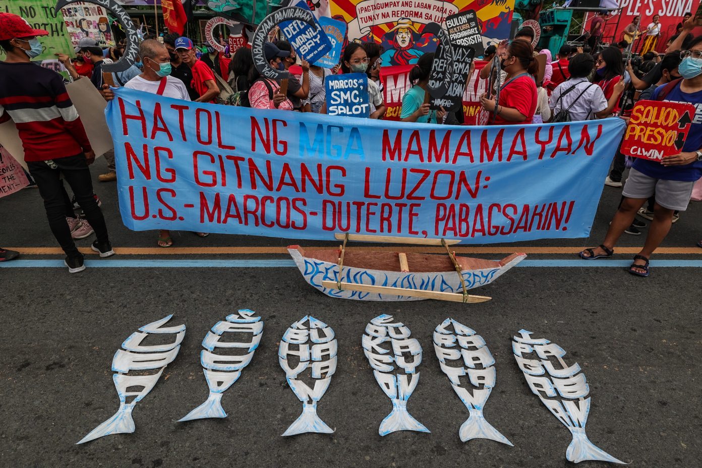 IN PHOTOS: Protest greets Marcos Jr.'s 2nd State of the Nation Address ...