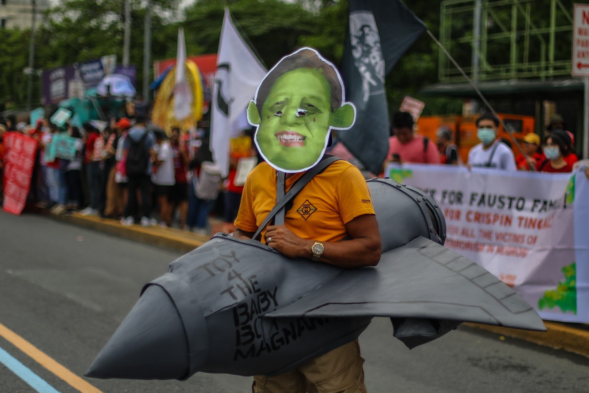 IN PHOTOS: Protest greets Marcos Jr.'s 2nd State of the Nation Address ...