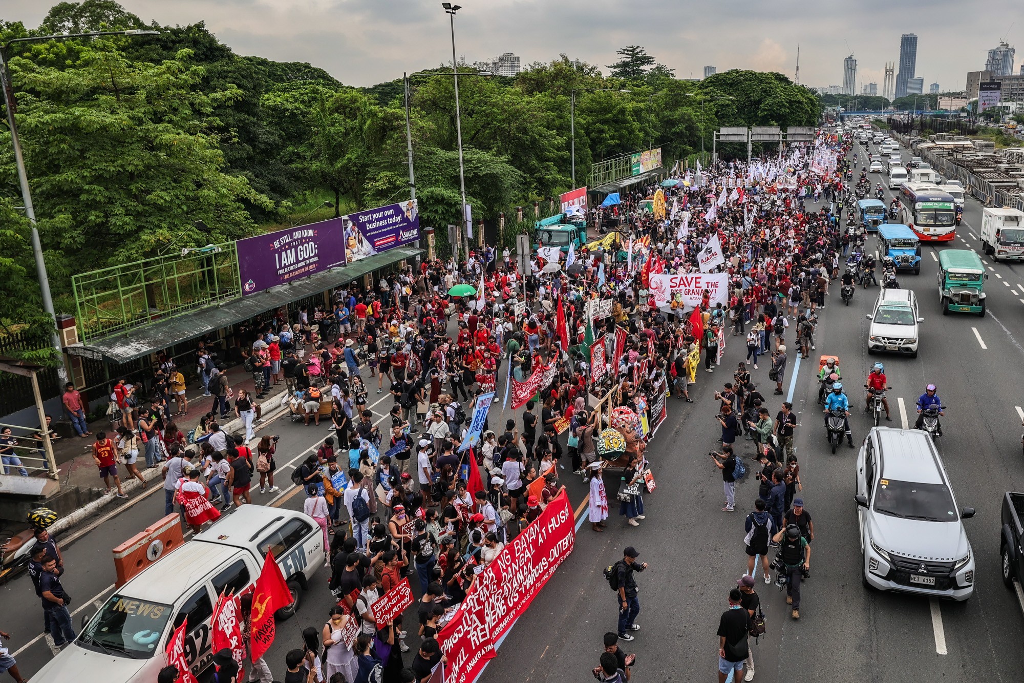 IN PHOTOS: Protest greets Marcos Jr.'s 2nd State of the Nation Address ...